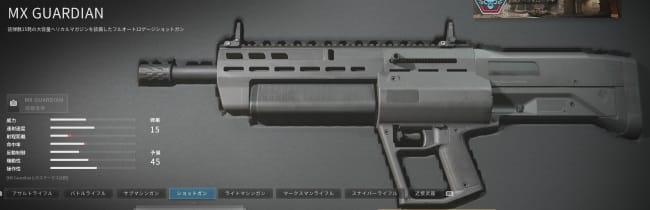 COD MW3のMX GUARDIANの性能とカスタムを究める